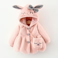 TAIAOJING Baby Girls' Hooded Jacket Winter Cartoon Rabbit Thicken Keep Warm +Bag Windbreaker ...