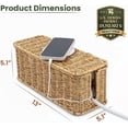 Cable Management Box, Handmade Rattan Cable Organizer with 2 Open Slots ...