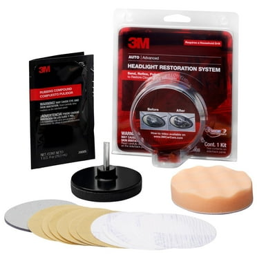 3M Ultra Headlight Lens Restoration Kit 39195 - Renewal Headlamp ...