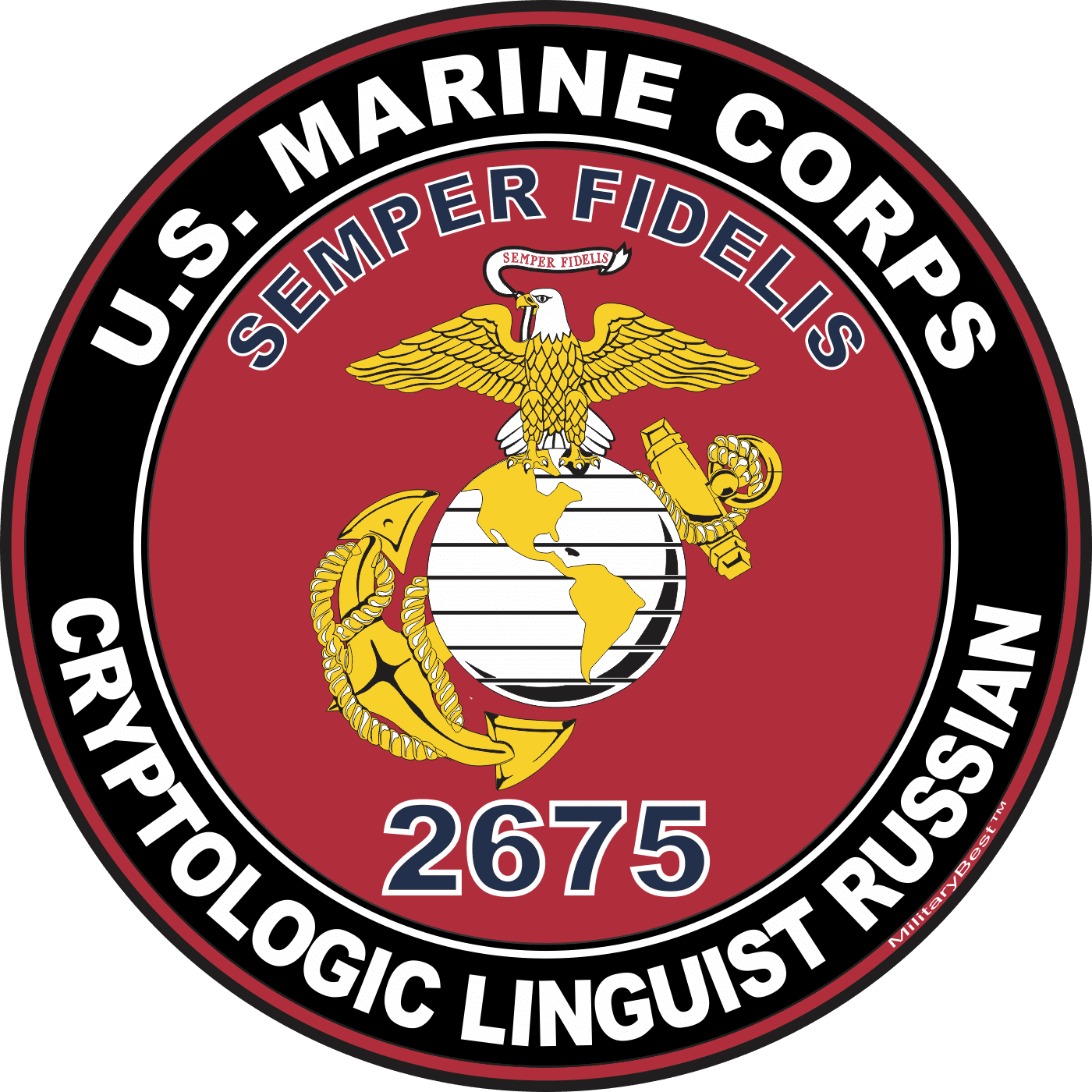 U.S.M.C. MOS 2675 Cryptologic Linguist Russian Decal 5.5" - Red ...