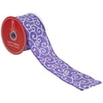 Northlight Swirl Wired Spring Craft Ribbon - 2.5" x 10 Yards - Purple ...