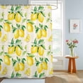 Bathroom Shower Curtain Yellow Lemon Farm Fruit Waterproof Shower ...