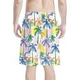 Binienty Men's Board Shorts Beach Swim Trunks With Hand Drawn Palm Tree ...