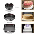 AMYAD 3-Pack Non-Stick Springform Cake Pan Set, Round & Heart-Shaped ...