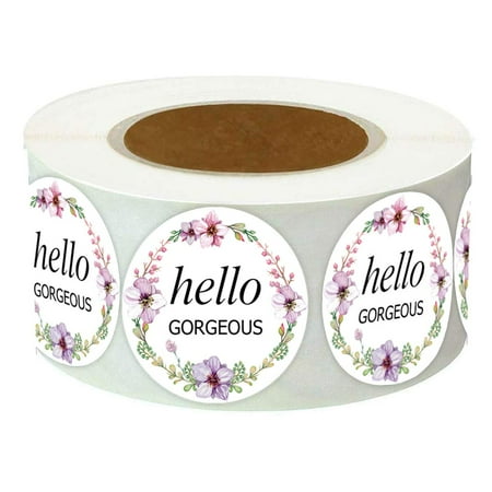 15 inch Flower Hello gorgeous Stickers Labels for Small Business ...