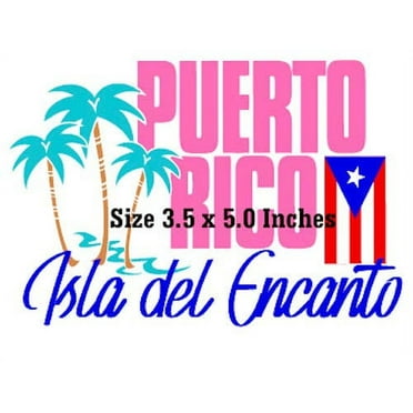 Puerto Rico Flag Sticker (Pack of 2) Vinyl Decal, Hibiscus Flower, "Amapola" - Walmart.com