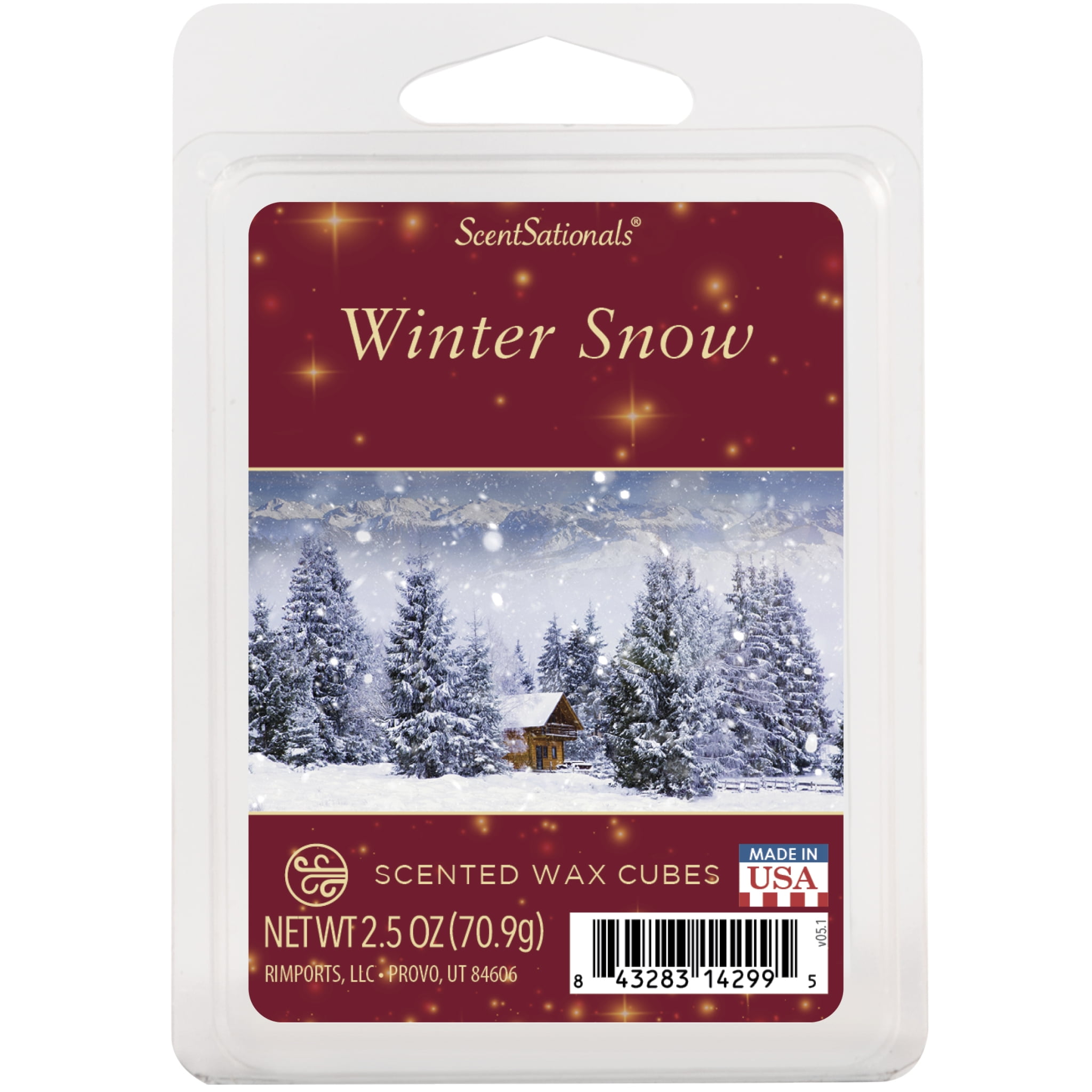 Winter Snow Scented Wax Melts, ScentSationals, 2.5 oz (1-Pack ...