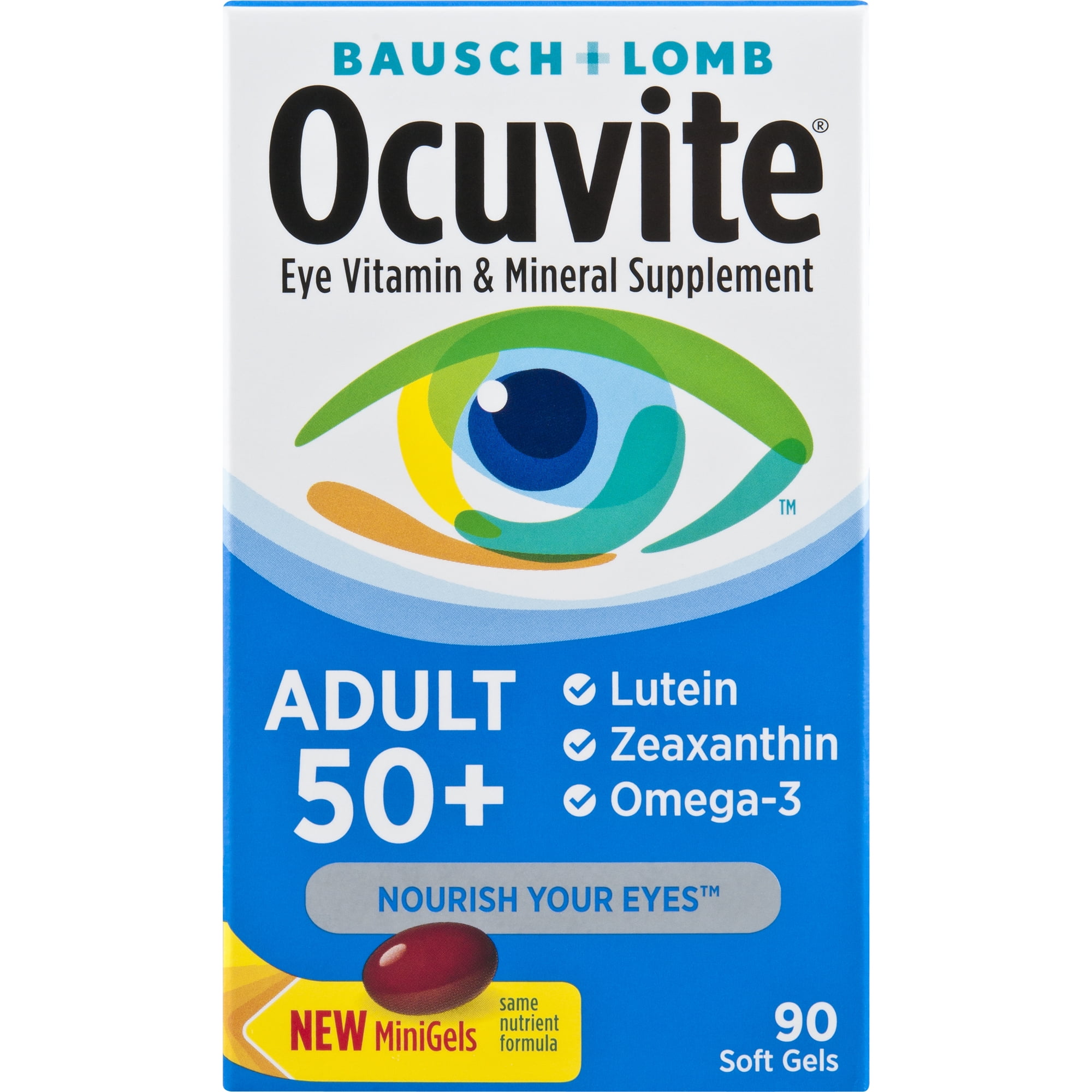 Bausch And Lomb Ocuvite Adult 50 Vitamin And Mineral Supplement Soft Gels