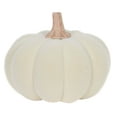 Fall Harvest Cream Flocked Pumpkin Decor, Set of 2, 12.99 in, by Way To ...