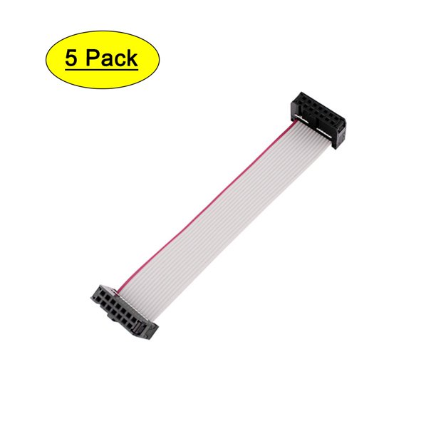 5pcs 2.54mm 14-Pin Female to Female IDE PATA Extension Flat Ribbon ...