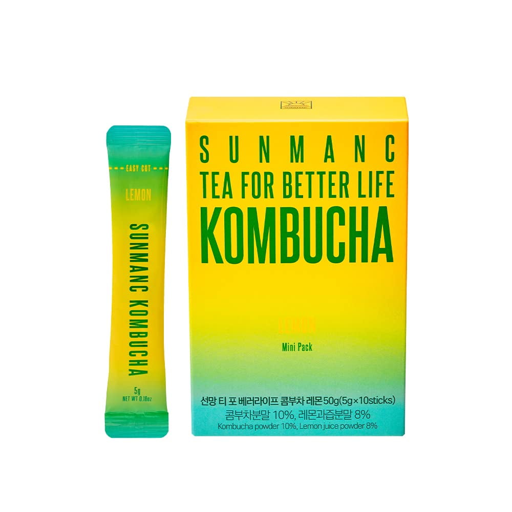 Kombucha Sparkling Probiotic Fermented Drink Powder Stick, Low Calories ...