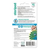 Steripod Clip-on Toothbrush Protector, 2ct, Red & Blue Glitter ...