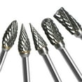 Emlimny Double Cut Carbide Rotary Burr Set - 10 Pcs 1/8" Shank, 1/4 ...