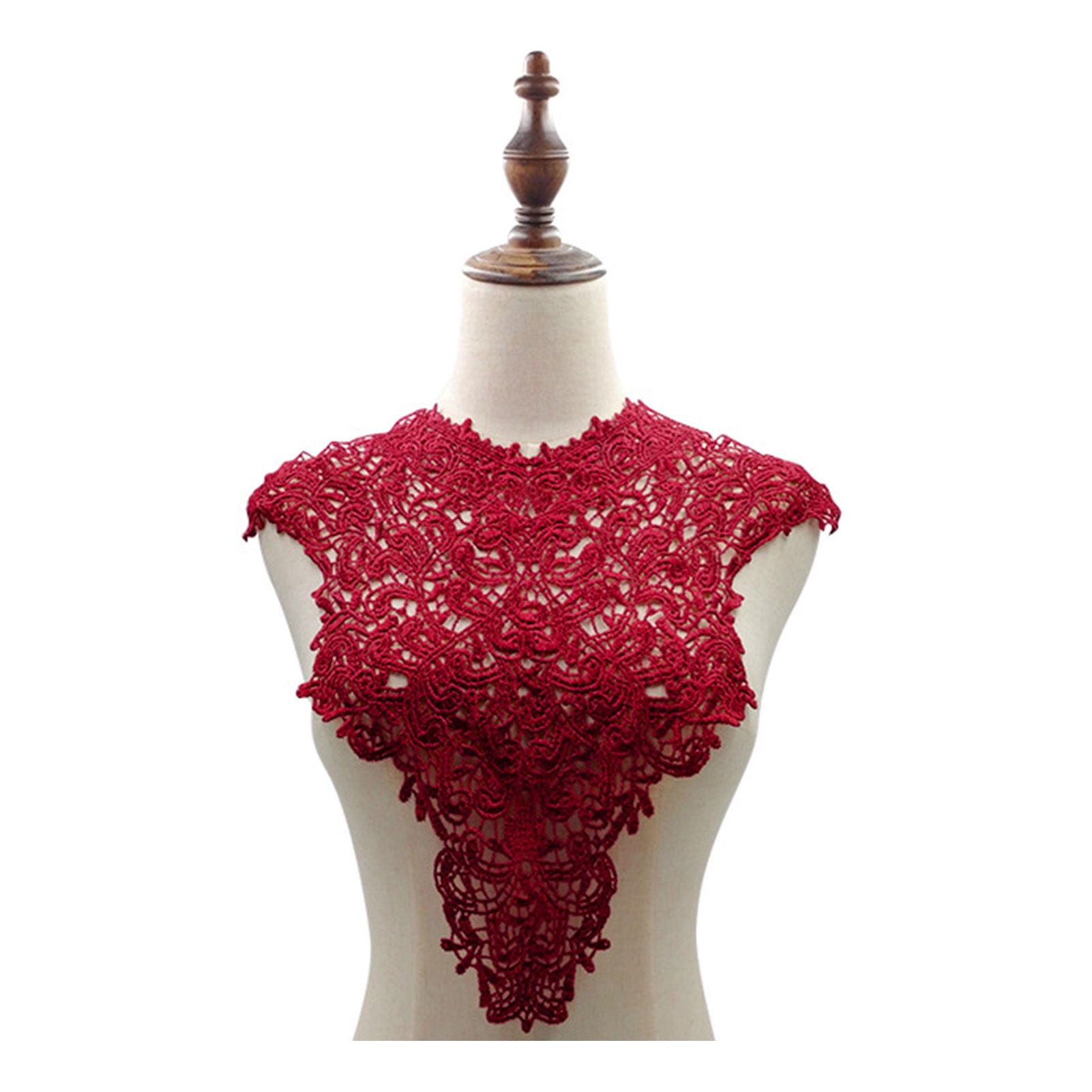 Farfi Lace Fake Collar Embroidered Corsage Hollow Design Big Flowers ...