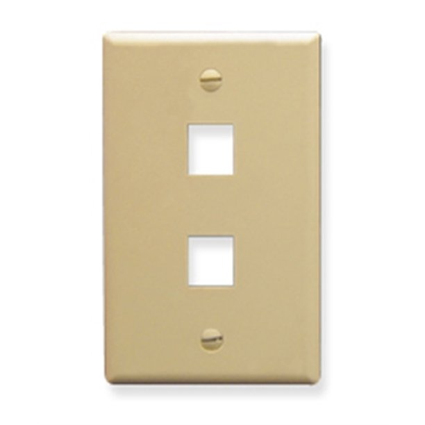 Placa Frontal Sobredimensionada ICC 2 Puertos Color Marfil | Bodega ...
