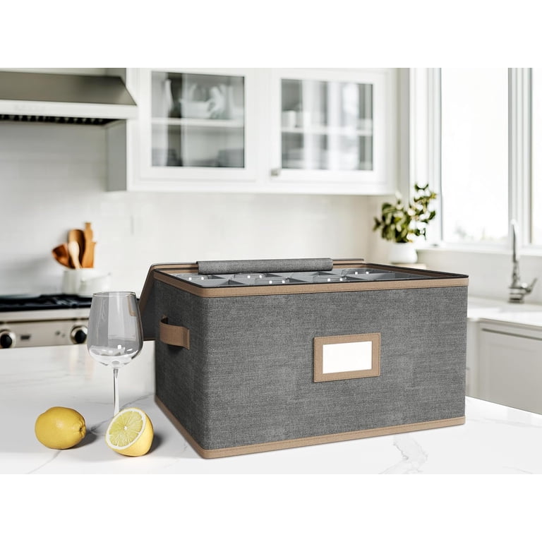 Mug Storage Box StorageWorks China Storage Containers - 5 Pack Hard ...