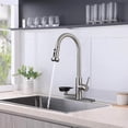 LIANGKA Modern High-Arc Kitchen Faucet 3 Function Pull-Down Sprayer ...