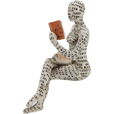 Resin Reading Woman Statue Pulp Woman Reading Bookshelf Decor, Thinker ...