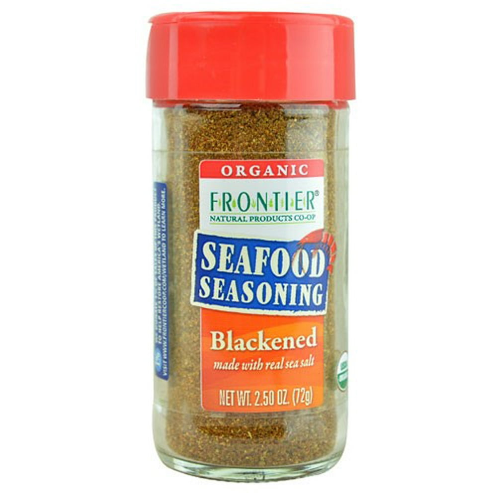 Frontier Blackened Seafood Seasoning, Certified Organic, 2.5 Oz ...