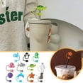 2PCS Straw Cover Cap, Silicone Sea Animal Straw Topper, 10mm 0.4in Dust ...