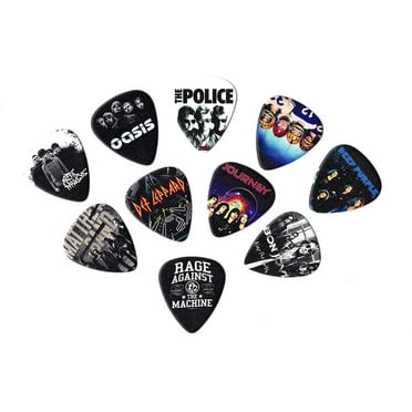 Legendary Bands Colored Guitar Picks Set for Acoustic Players (10 ...