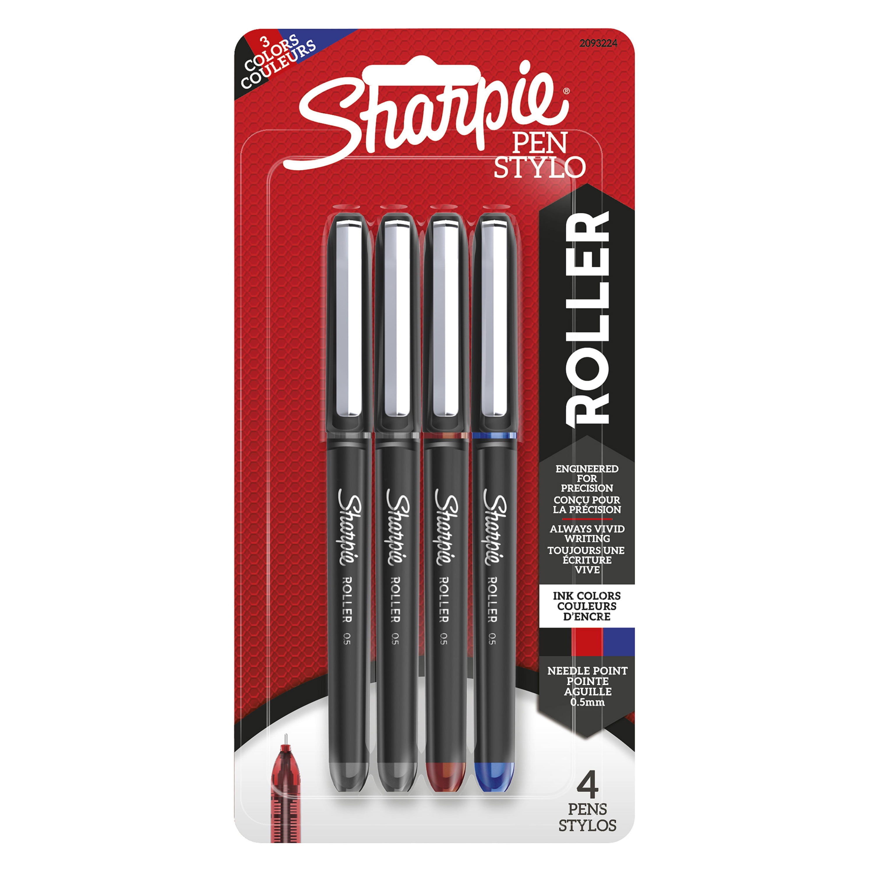 Sharpie Rollerball Pens, Carded Packaging, .5mm, 4/Pkg. - Walmart.com