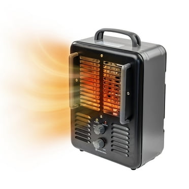 Hyper Tough 1500W Utility Space Heater, Fan-Forced Type, Indoor, Black ...