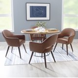 Powell Sadler Round Dining Table, 30" Table Height, Rustic Honey ...