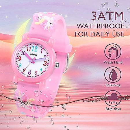 3d Cartoon Waterproof Kids Watches With Alarm - Unicorn Children's ...