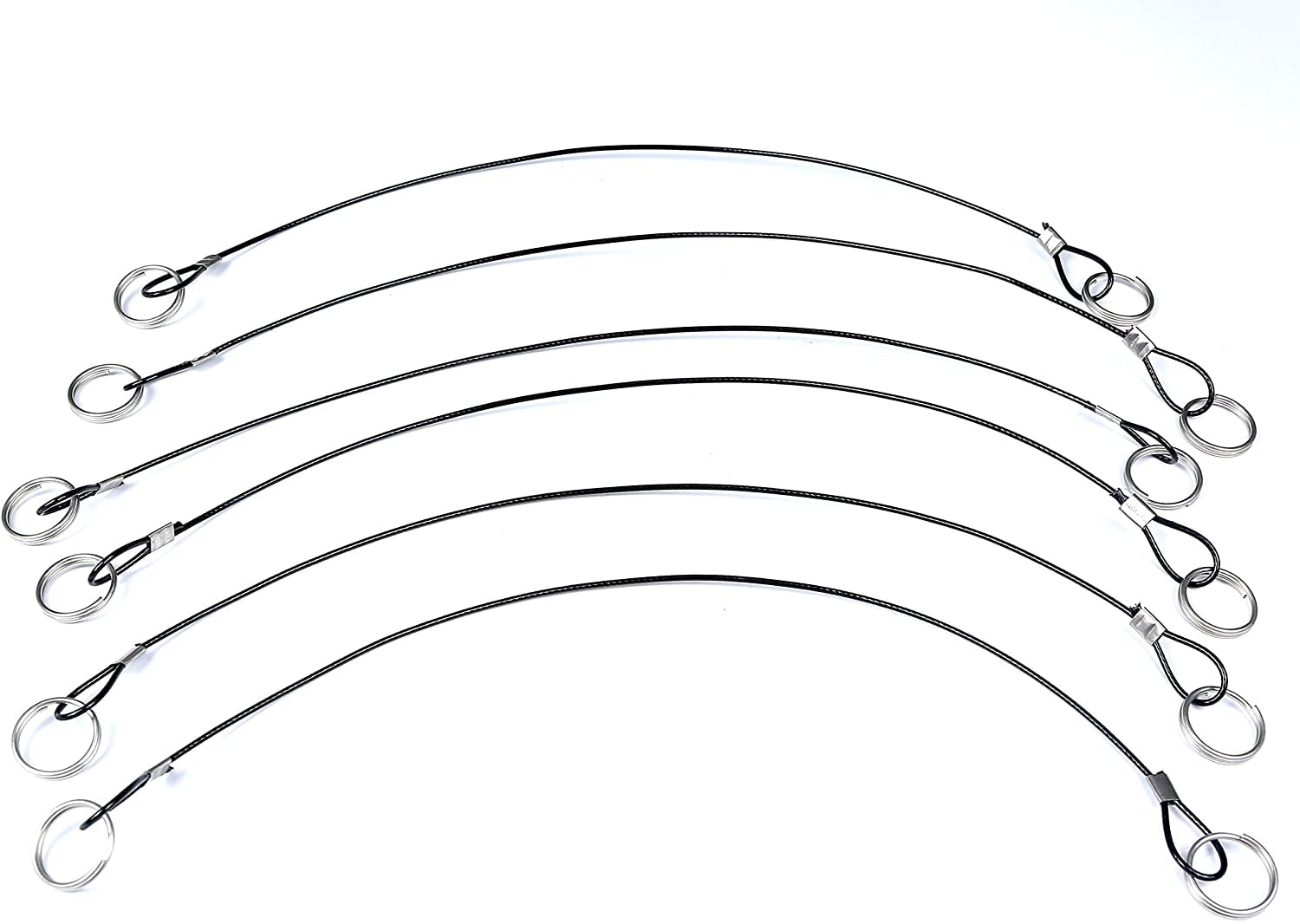 Marine Stainless Steel Lanyard Cable Tether Safety Wire Black for Loss ...