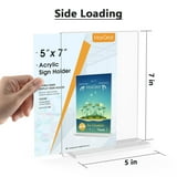 MaxGear 5x7 Acrylic Sign Holder, 6 Pack, Double Sided, Ideal for ...