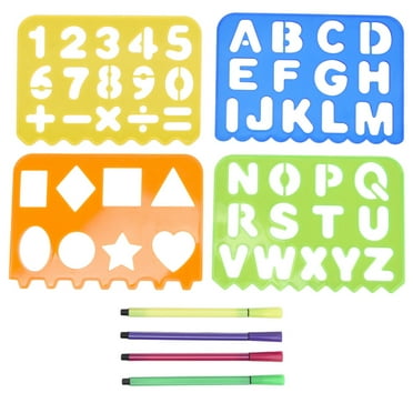 "Colorations Durable & Washable Plastic Stencils, 8"", Set of 12 ...