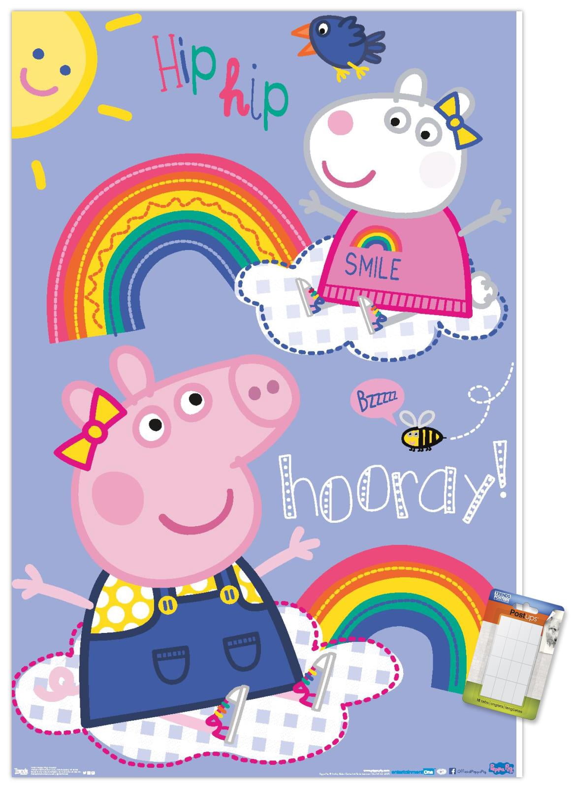 Peppa Pig - Hooray Wall Poster, 14.725" x 22.375" - Walmart.com