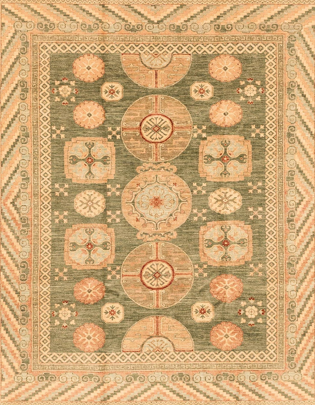 Ahgly Company Indoor Rectangle Abstract Cinnamon Brown Oriental Area ...