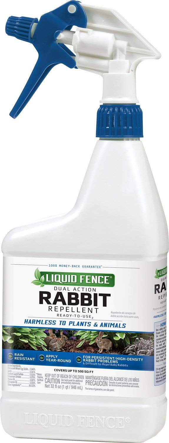 Liquid Fence Dual Action Rabbit Repellent, Invisible Small Animal ...