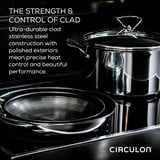 Circulon 2 Qt. SteelShield C-Series Tri-Ply Clad Nonstick Saucepan with ...