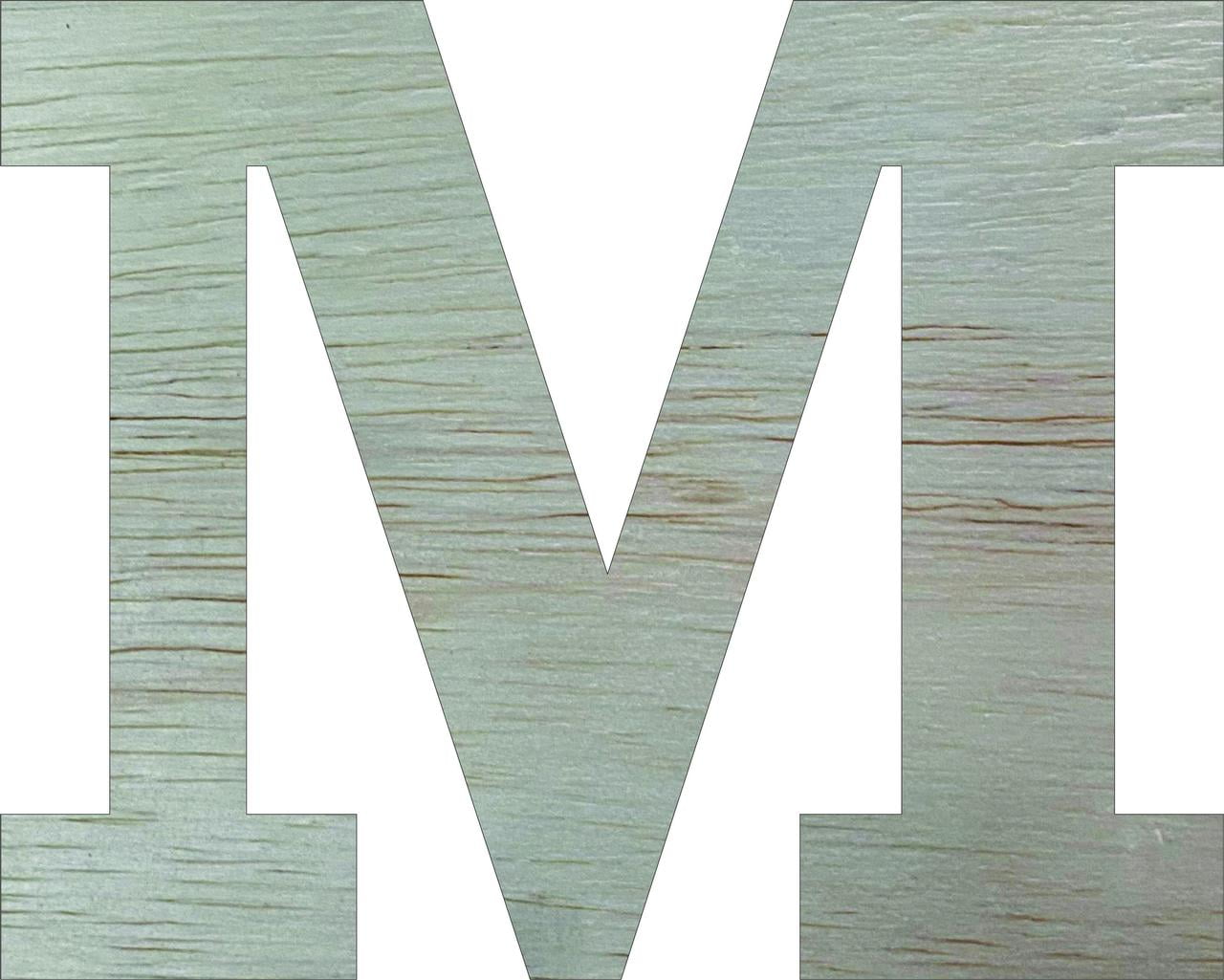 Wooden Block Letters, Unfinished 22'' Rockwell M, Craft - Walmart.com