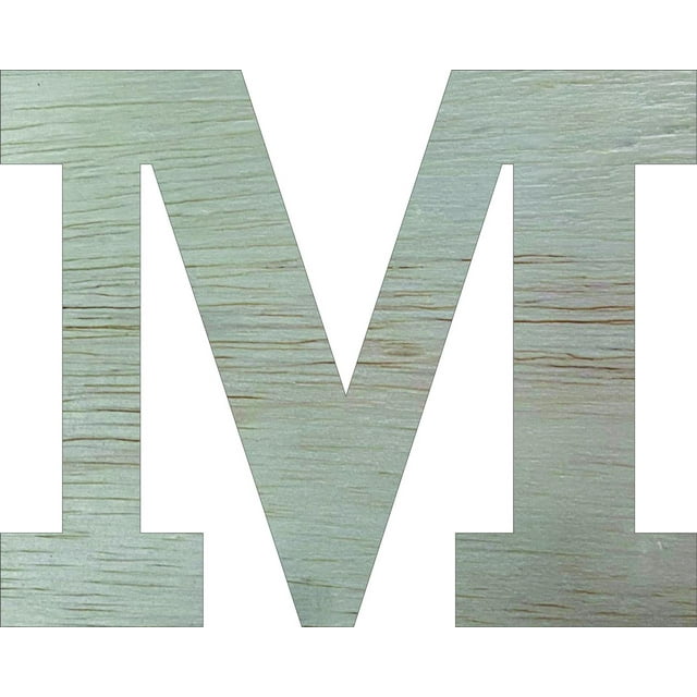 Wooden Block Letters, Unfinished 8'' Rockwell M, Craft - Walmart.com