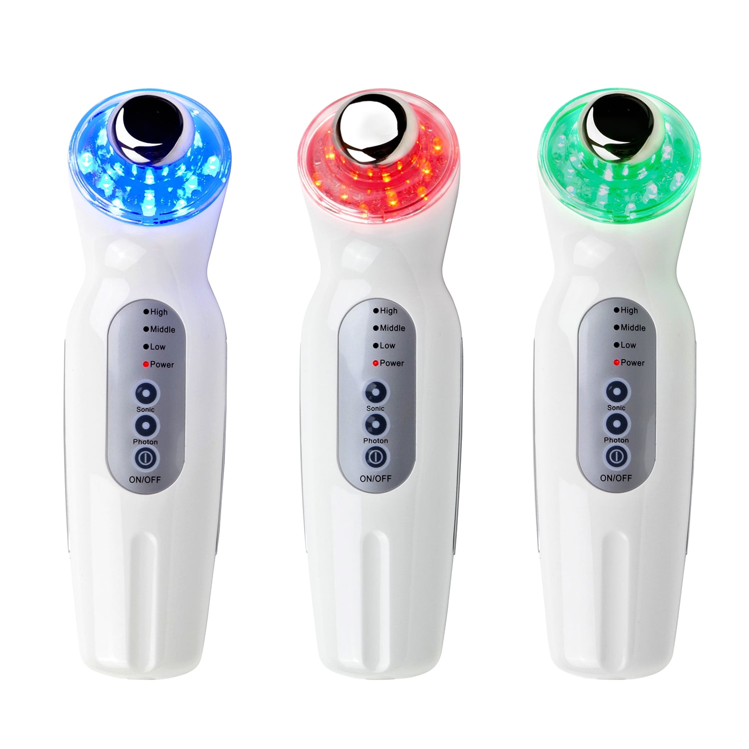 NORLANYA LED Skin Rejuvenation Facial Device with RED, BLUE, GREEN ...