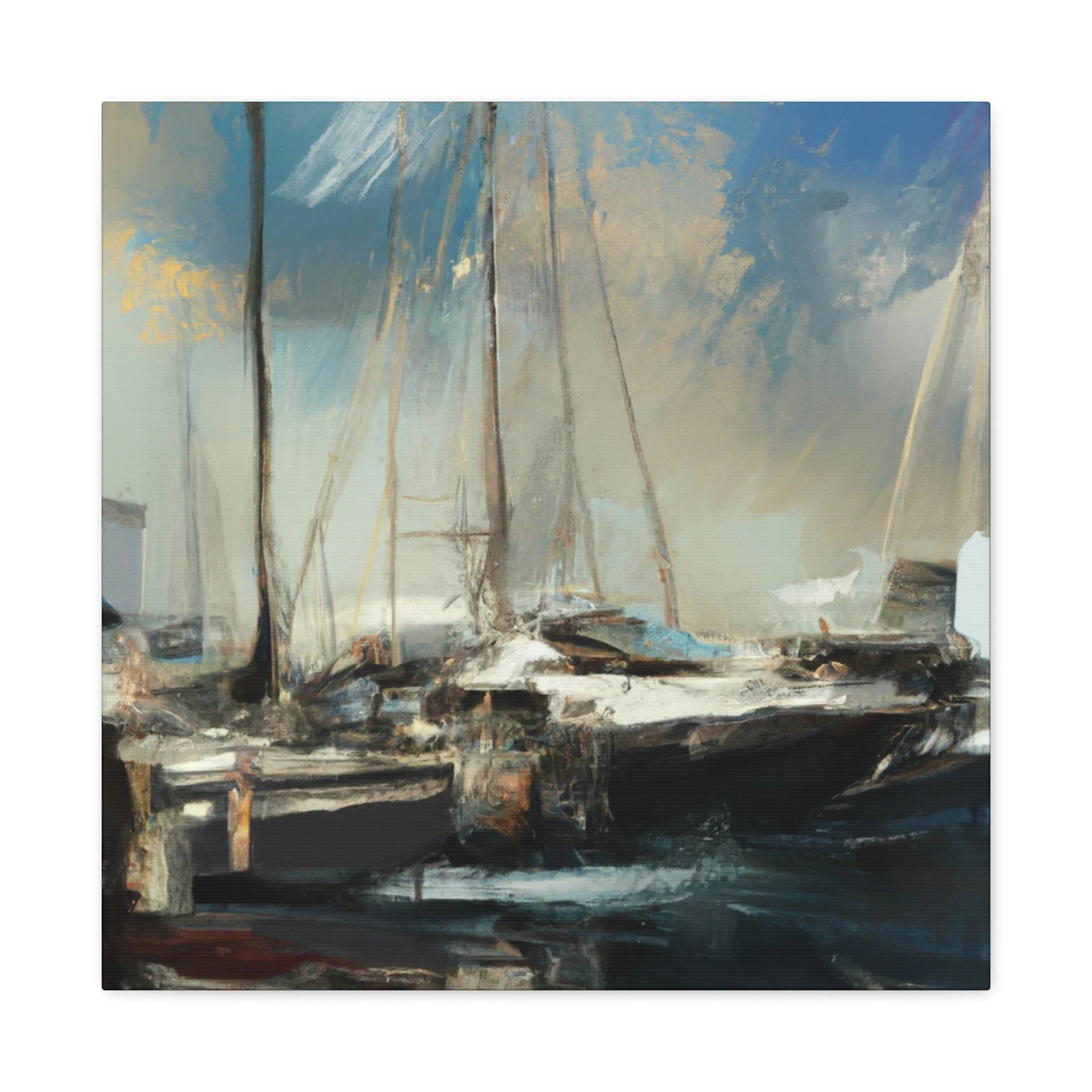 Marina in Moonlight City - Canvas - Walmart.com