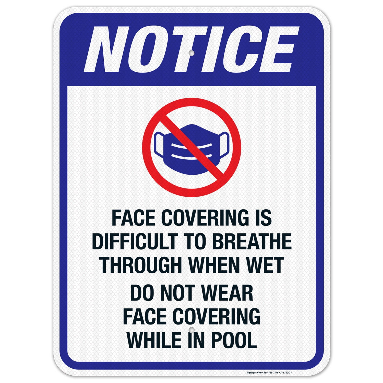 Notice Face Covering Is Difficult To Breathe Through When Wet Sign ...