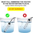 2000W Electric Immersion Water Heater with Timer & LCD Thermometer ...