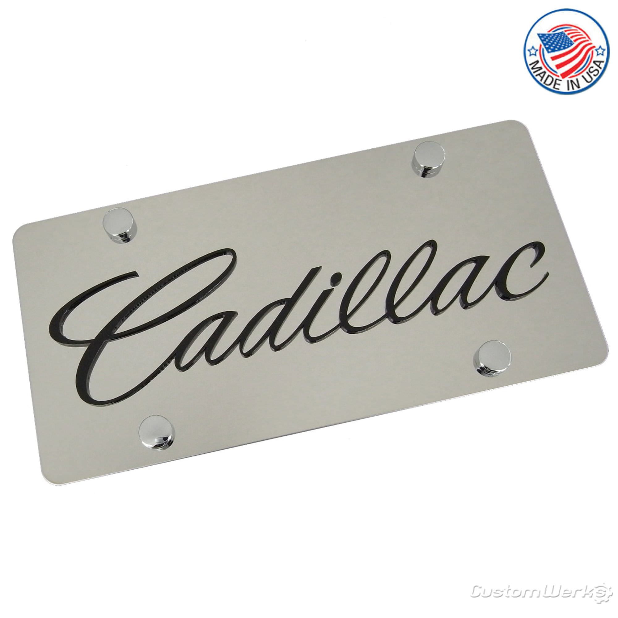 Cadillac Script License Plate (Chrome) - Walmart.com