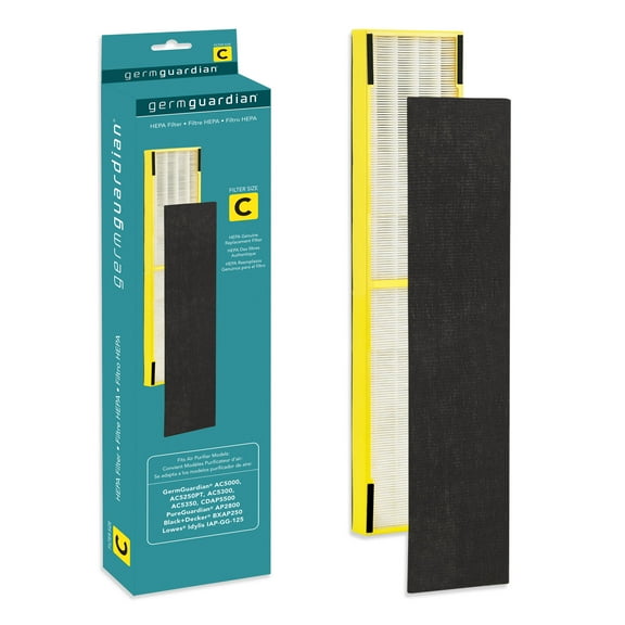 GermGuardian True HEPA Air Purifier Replacement Filter C (FLT5000) 4 ...