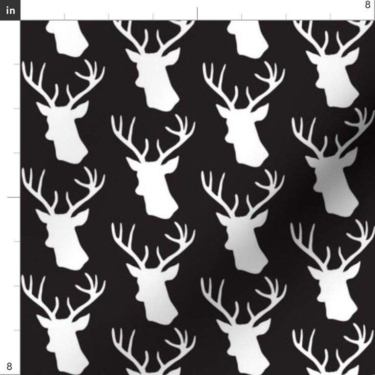 Fabric Deer Head Pattern