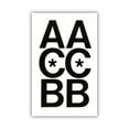 Chartpak Press-On Vinyl Uppercase Letters, Self Adhesive, Black, 3"h ...