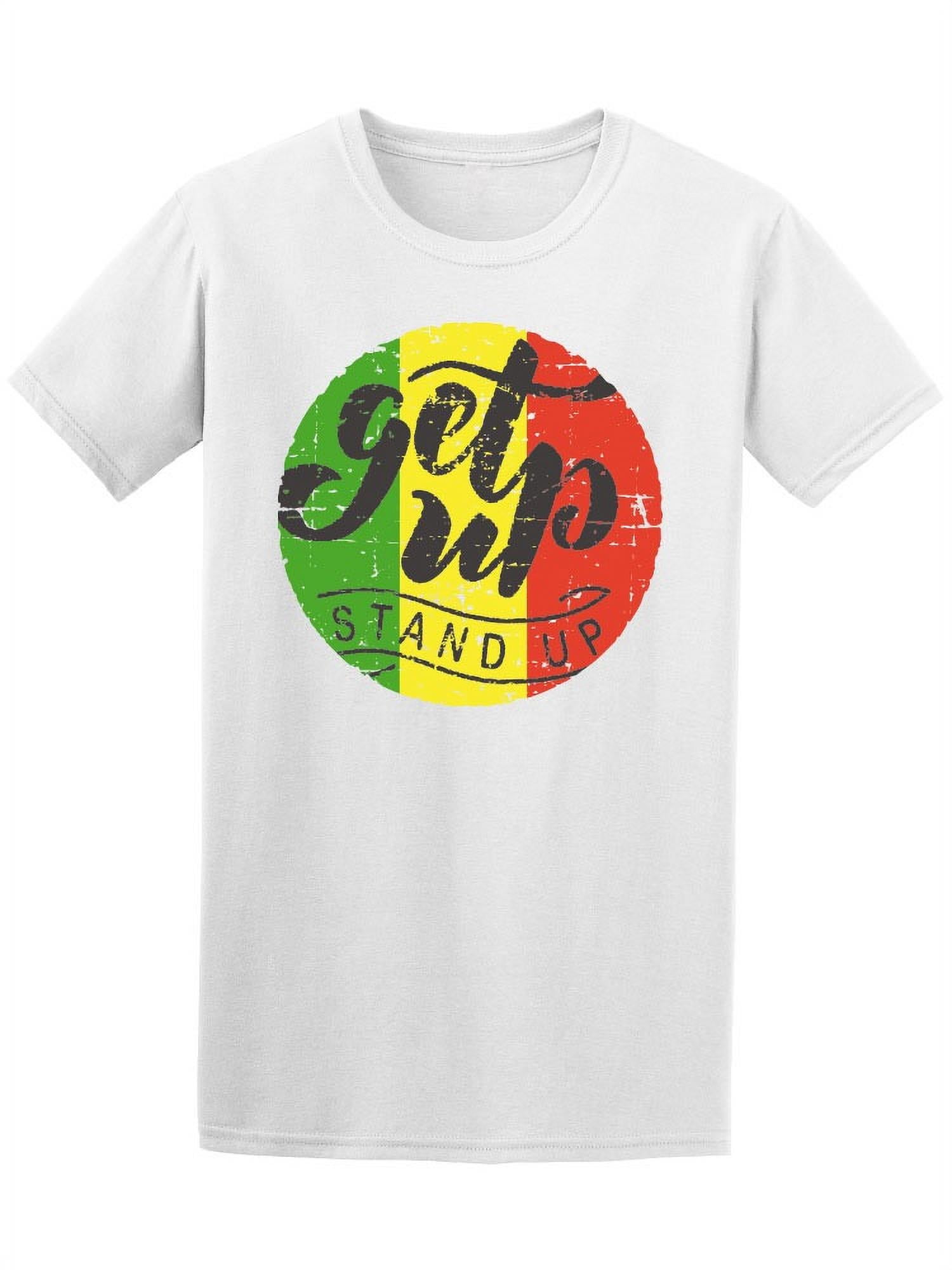 Get Up Stand Up Reggae T-Shirt Men -Image by Shutterstock, Male Large ...