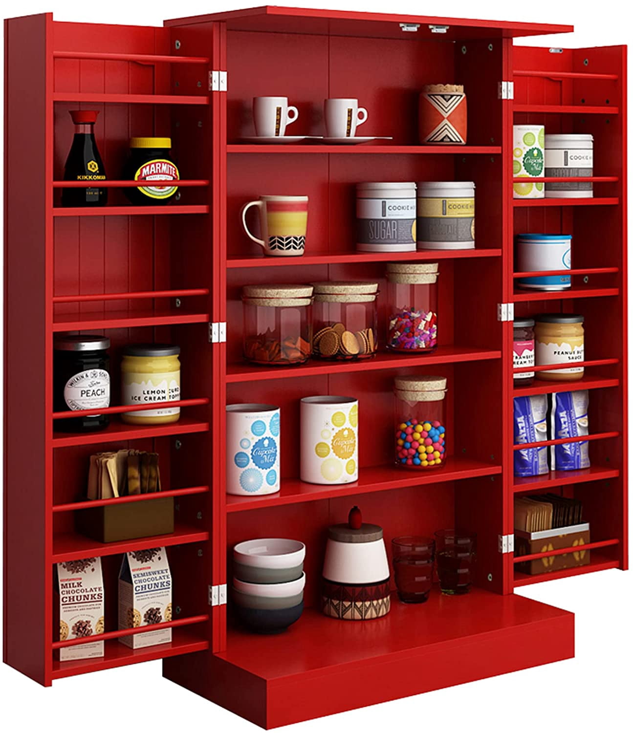 BBNBDMZ BI 41 Kitchen Pantry Cabinet Cabinet With 6 Shelves Cupboard