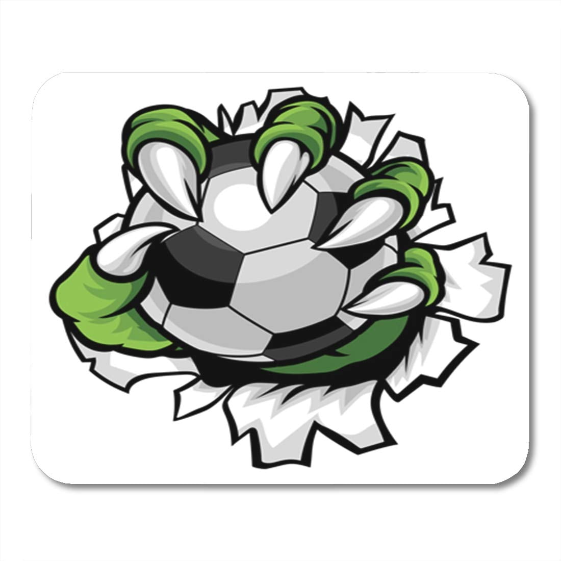 Monster Claw Holding Soccer Football Ball and Breaking Through The ...