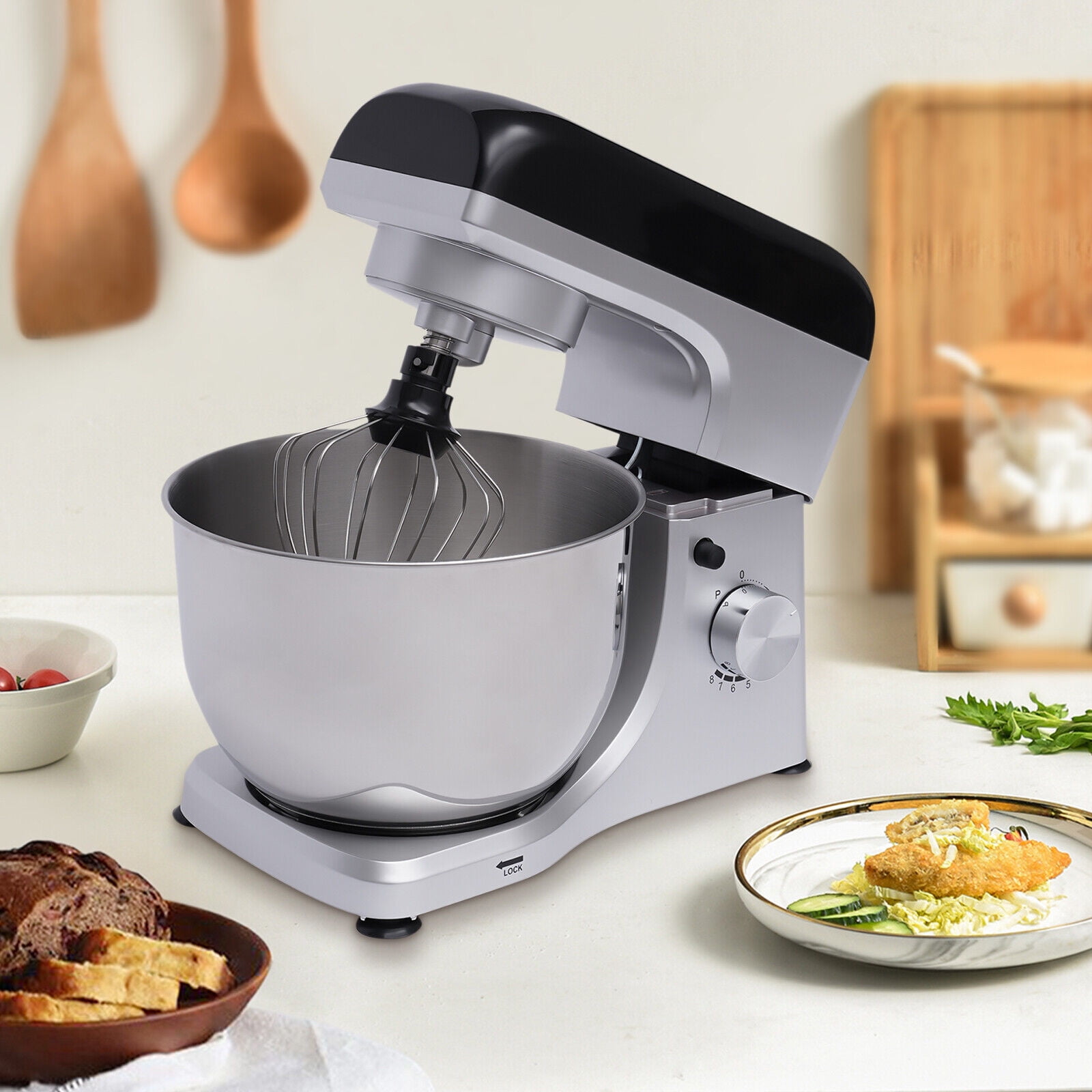 TOOL1SHOoo Electric Stand Mixer Speed Adjustable Bread Dough Cream ...